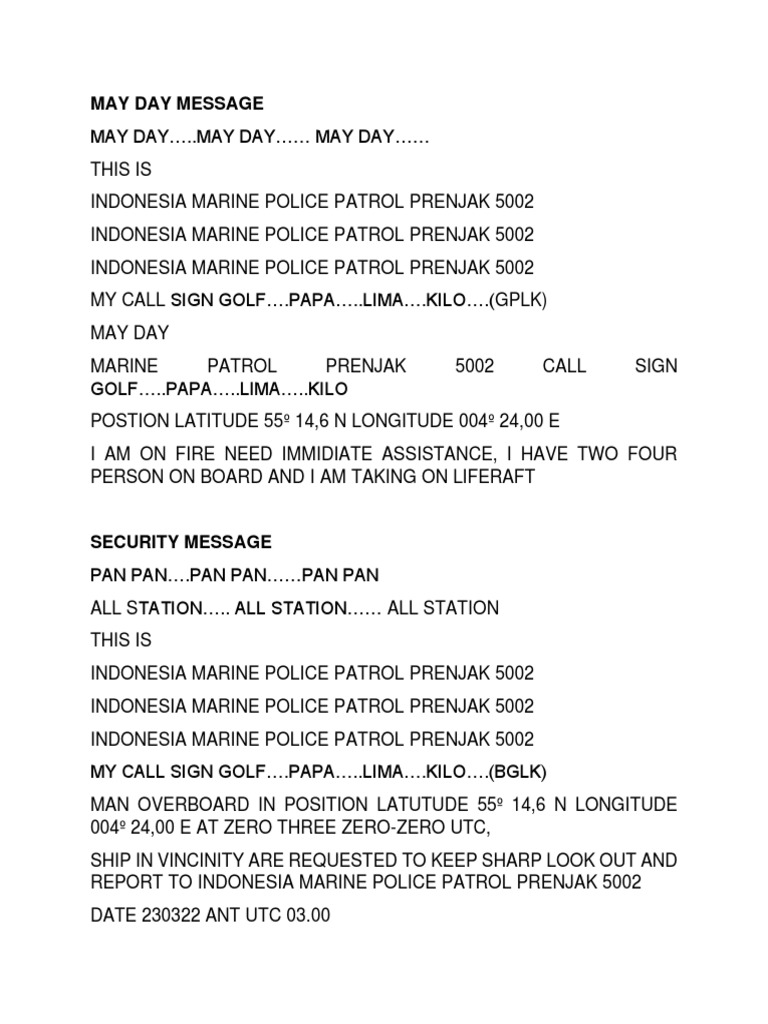 Indonesia Marine Police Patrol Issues Safety Messages | PDF