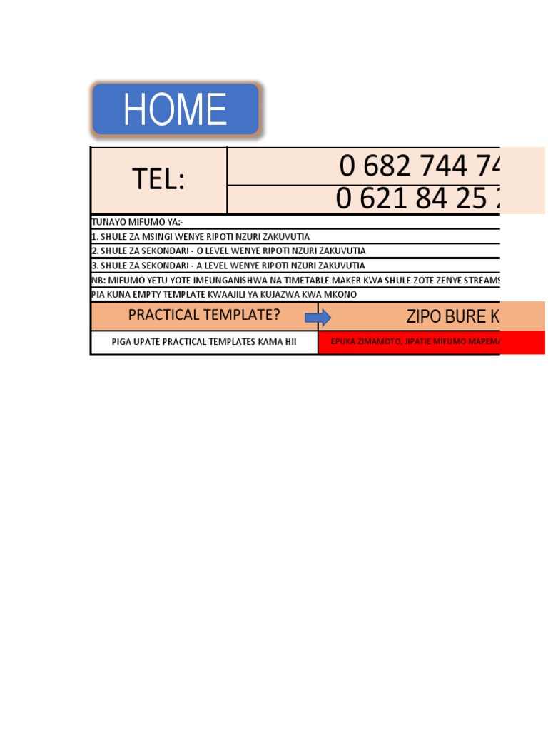 Practical Template?: Zipo Bure Kabisa! | PDF | Secondary Education ...