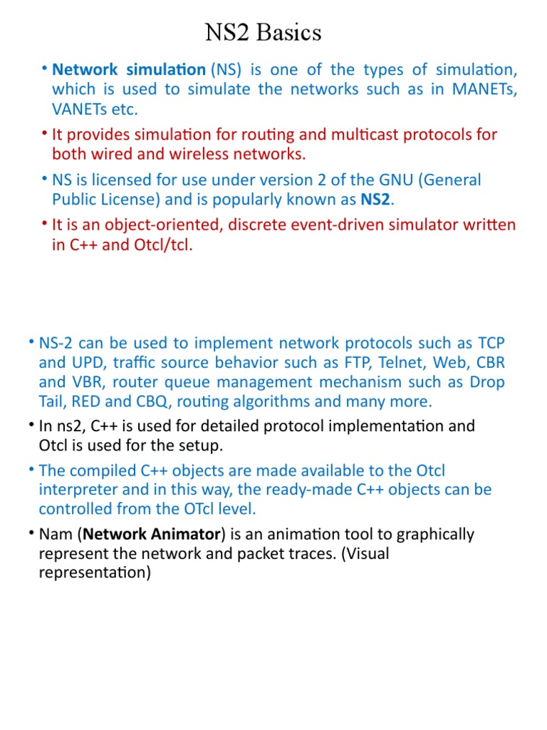 Ns2 Basics Pdf Computer Network Software Engineering 