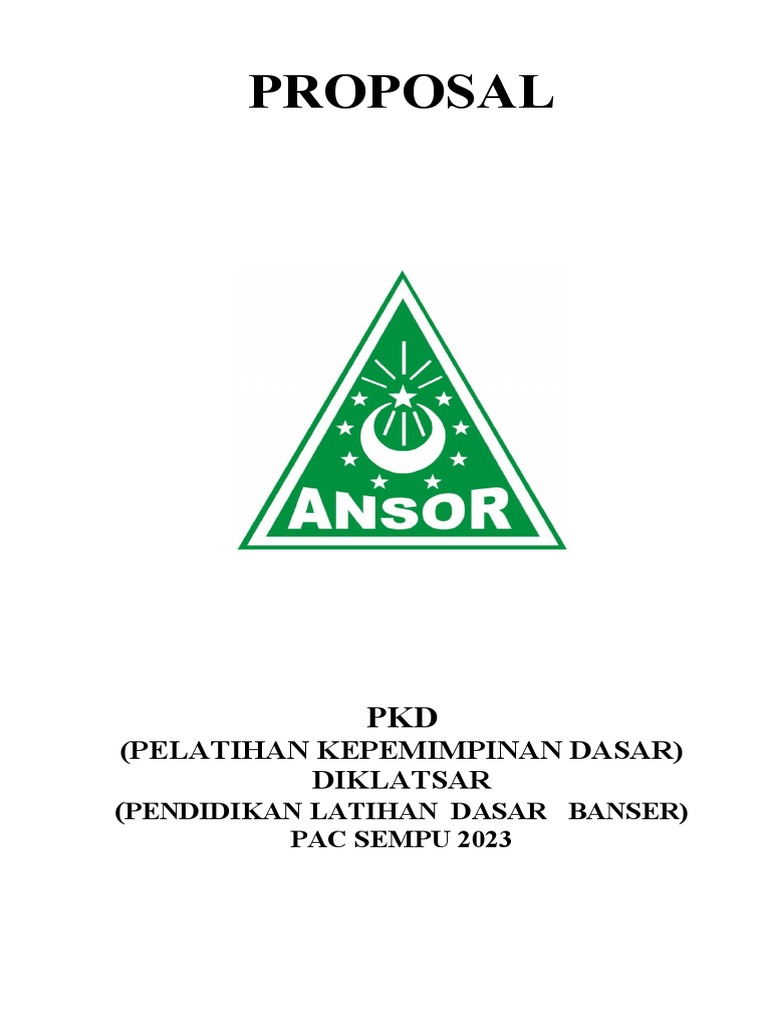 PROPOSAL Diklatsar 2023 | PDF