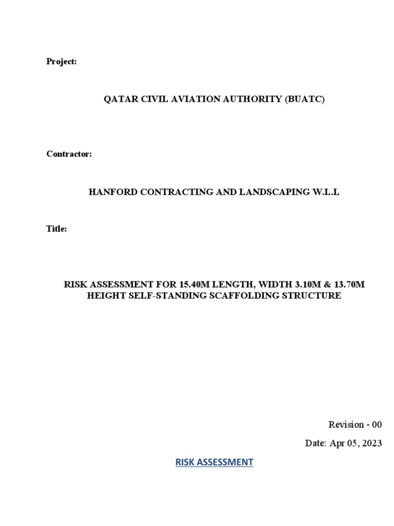 Hanford Risk Assessment For Glass Partition | PDF | Risk | Risk Assessment