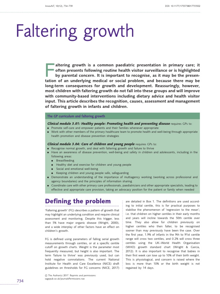 Roche Et Al. 2017 Faltering Growth | PDF | General Practitioner ...