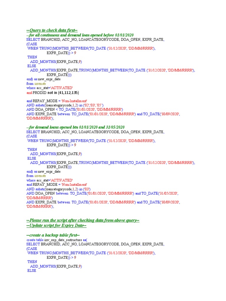 Expiry Date Update Script | PDF | Data Management | Computing