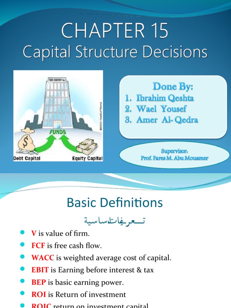CH 15 Capital Structure Decisions | PDF CH 15 Capital Structure Decisions | PDF