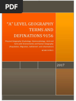 A-Level Geography Notes | PDF