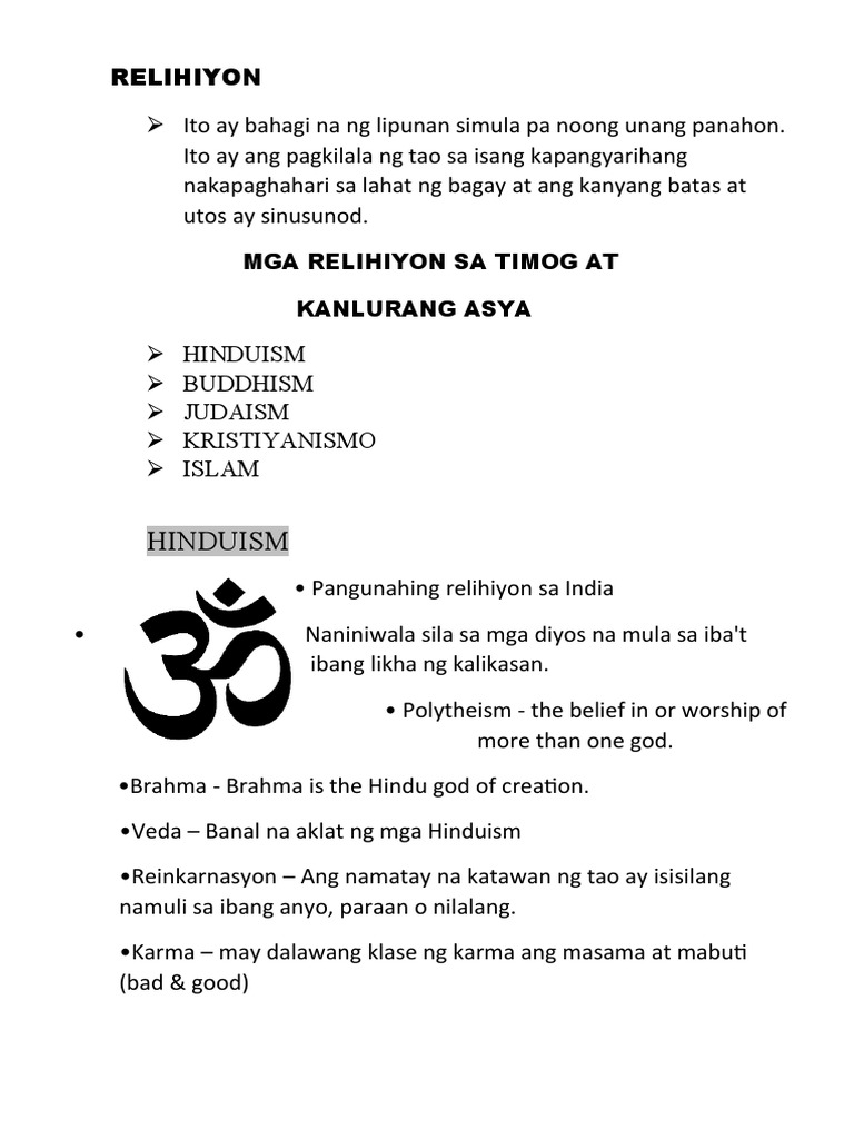 RELIHIYON | PDF