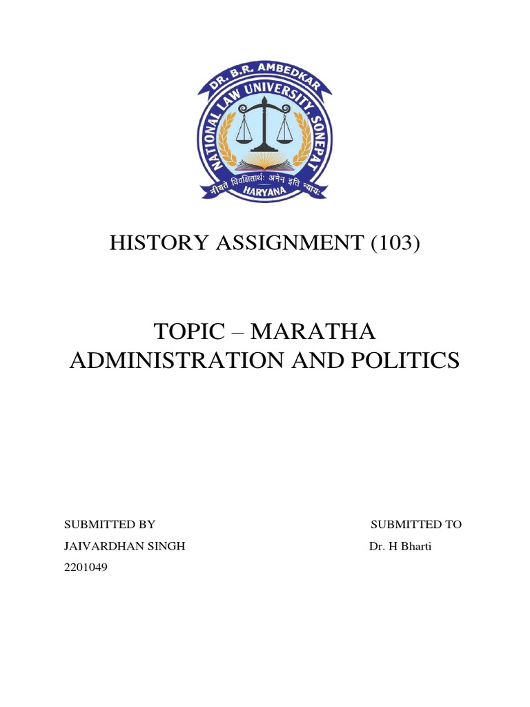 HISTORY ASSIGNMENT - Maratha Empire | PDF | South Asia