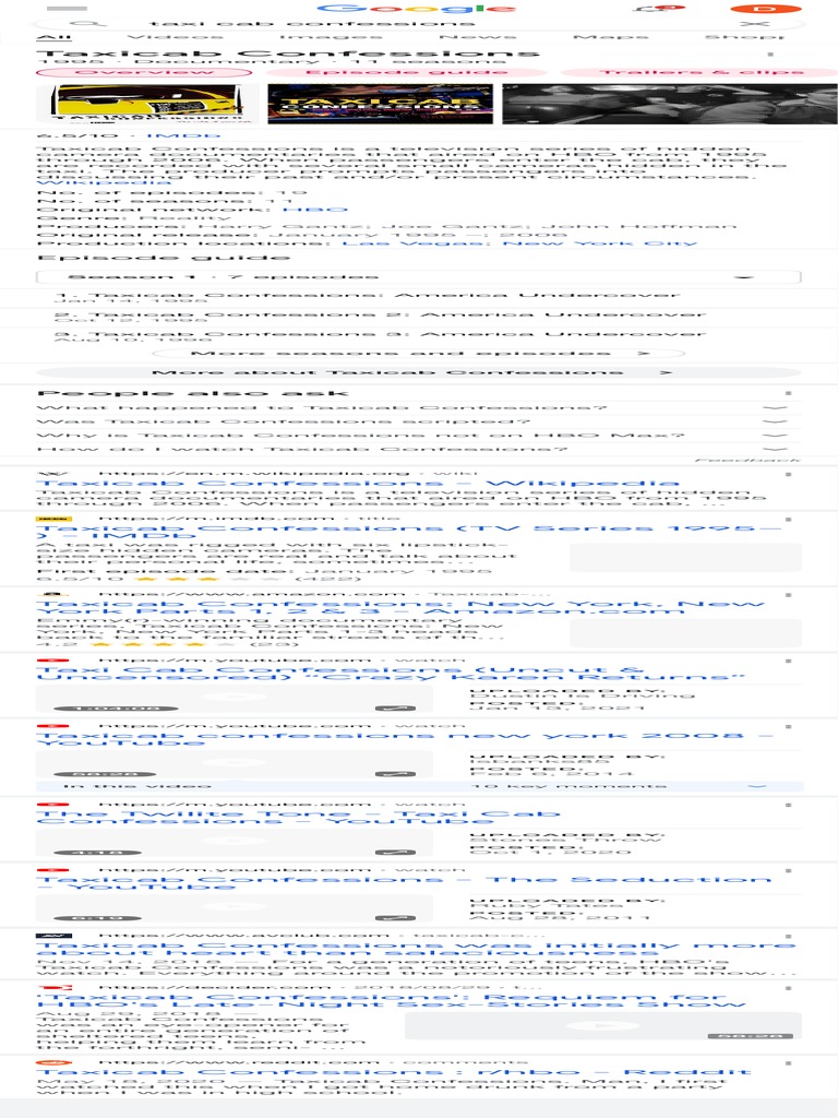 Taxi Cab Confessions - Google Search | PDF