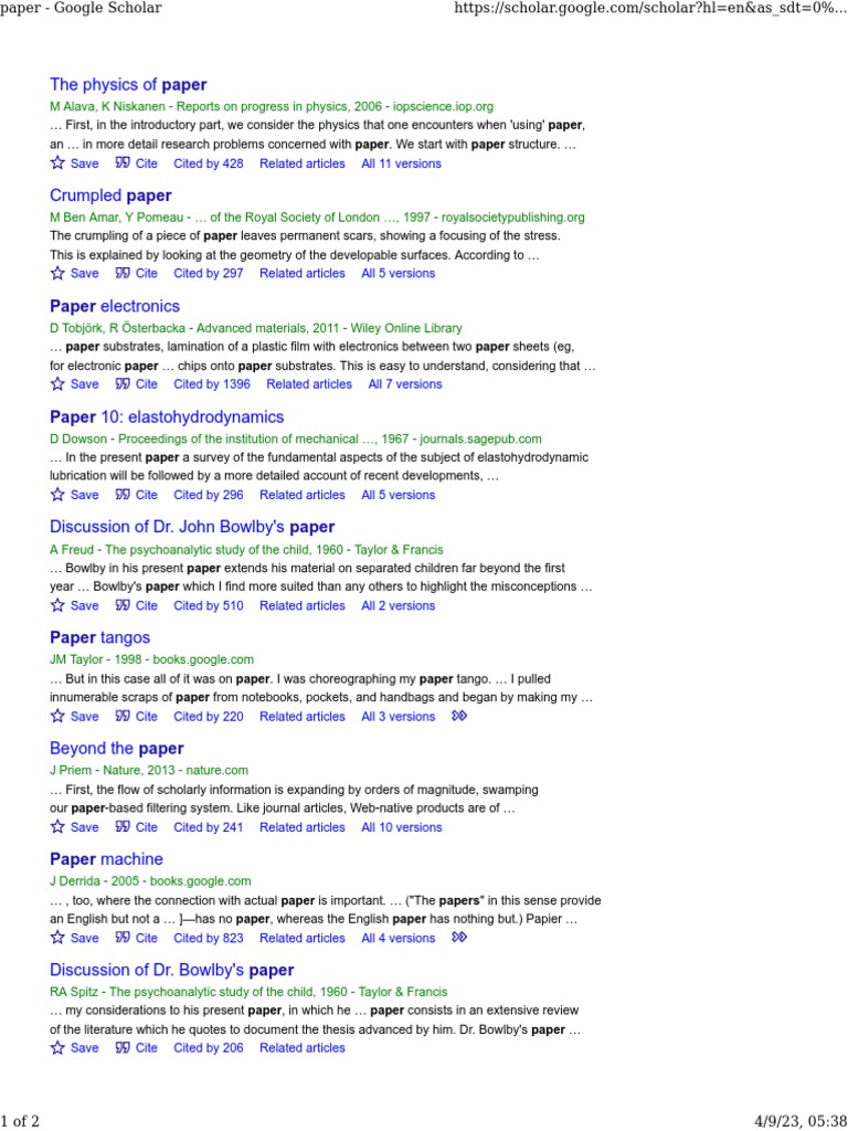 Paper - Google Scholar | PDF | Paper