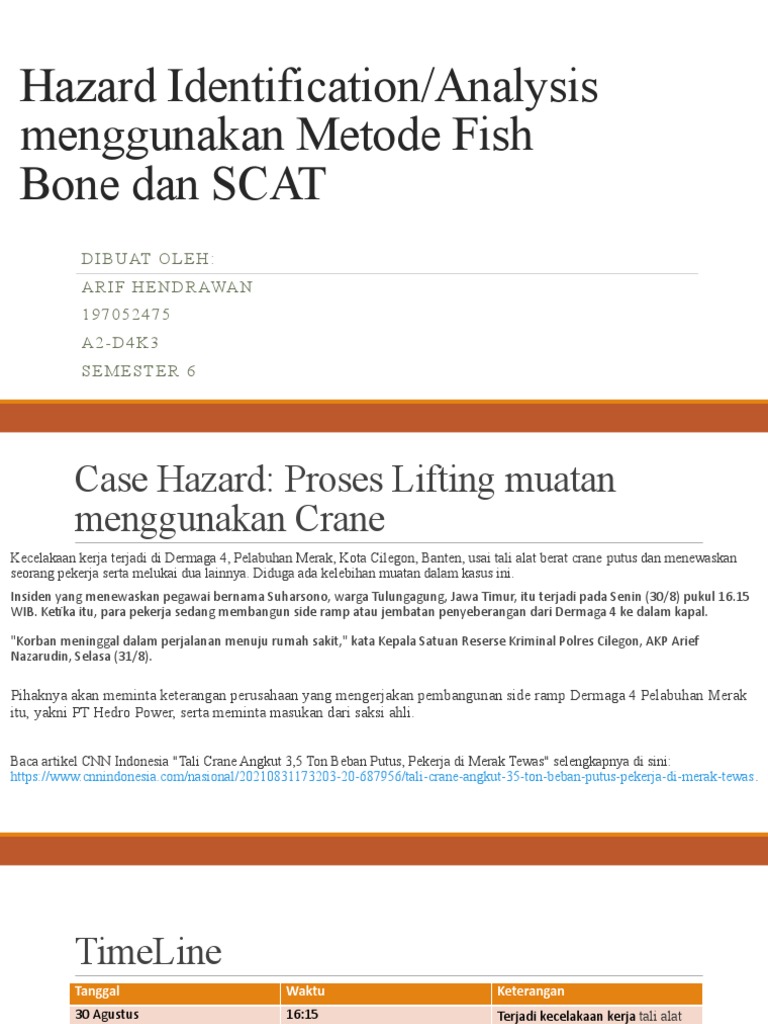 Contoh Hazard Identification/Analysis Menggunakan Metode Fish Bone Dan SCAT | PDF