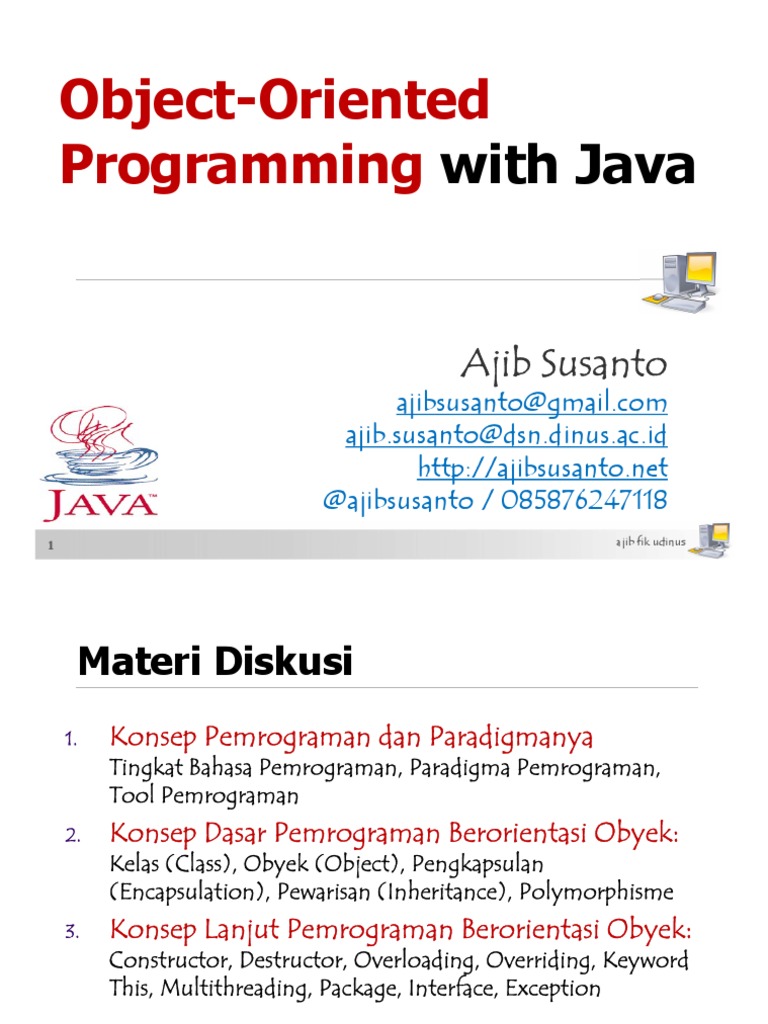 OBJECT-ORIENTED PROGRAMMING WITH JAVA | PDF