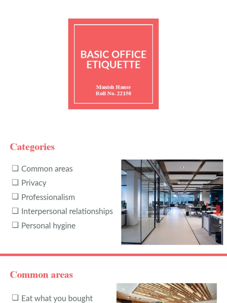 Office Etiquette | PDF