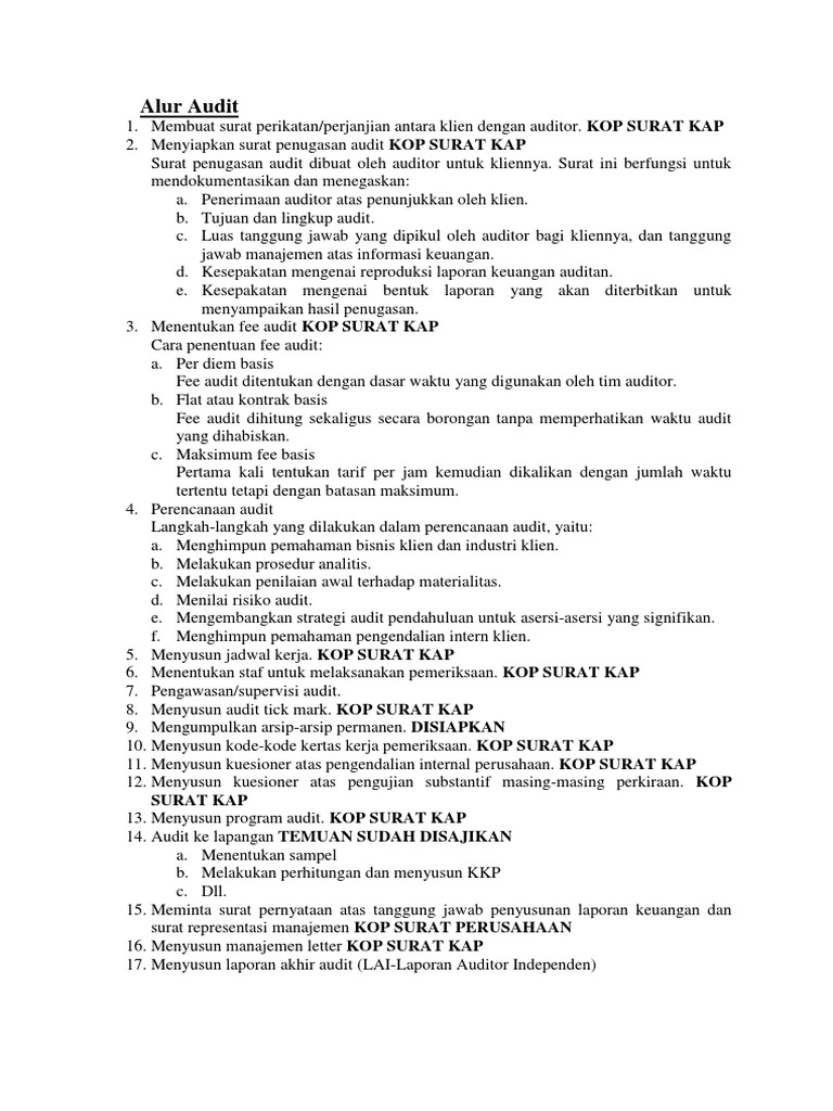 Proses Alur Audit yang Efektif | PDF