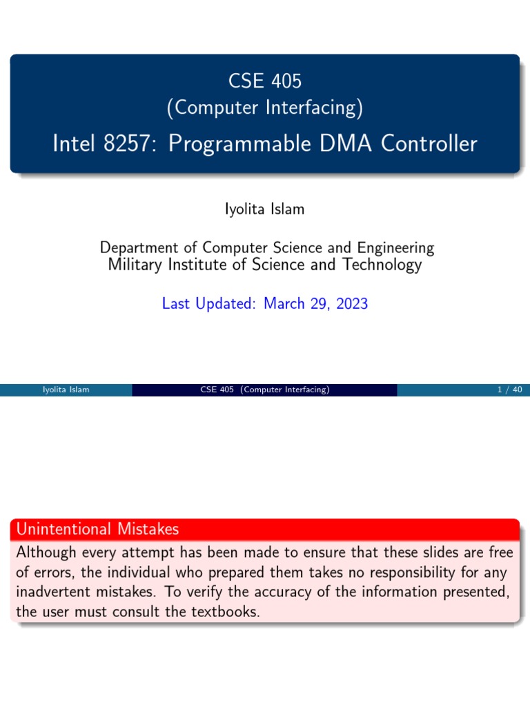 Intel 8257 DMA Controller Overview | PDF | Input/Output | Digital ...
