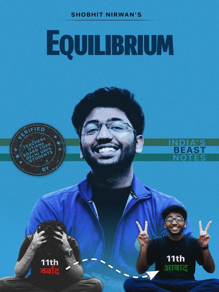 Equilibrium - Shobhit Nirwan | PDF | Chemical Equilibrium | Reaction Rate Equilibrium - Shobhit Nirwan | PDF | Chemical Equilibrium | Reaction Rate