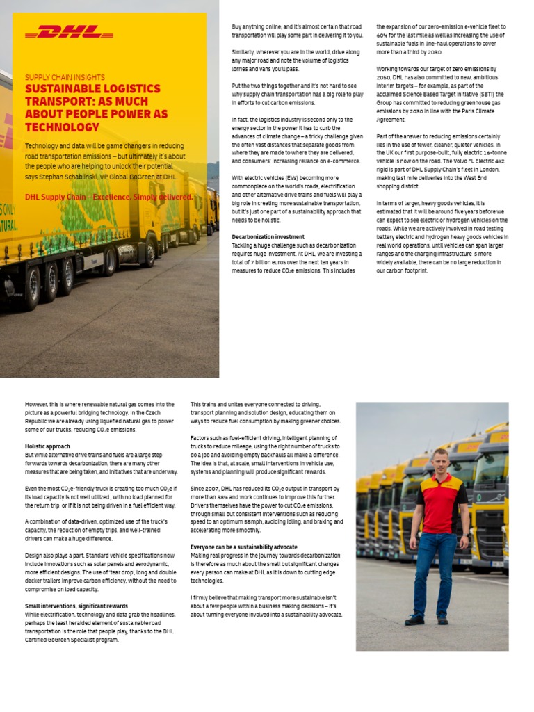 Sustainable Logistics and Decarbonization | PDF | Climate Change ...
