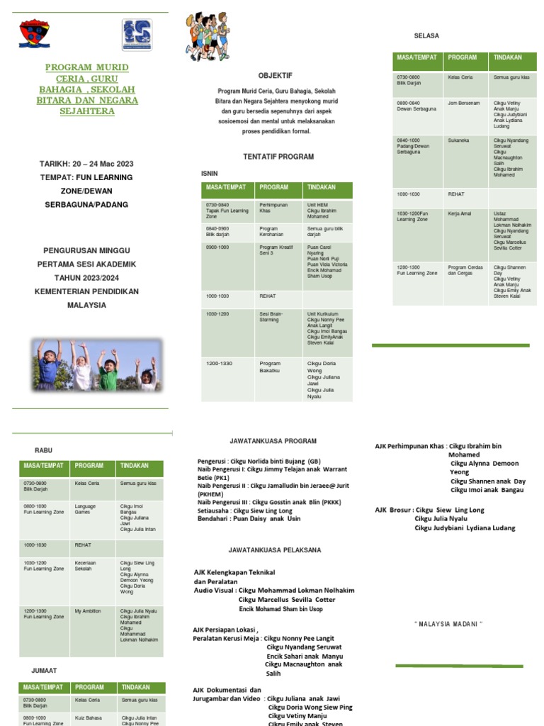 Brosur Program Sesi Pertama Akademik | PDF