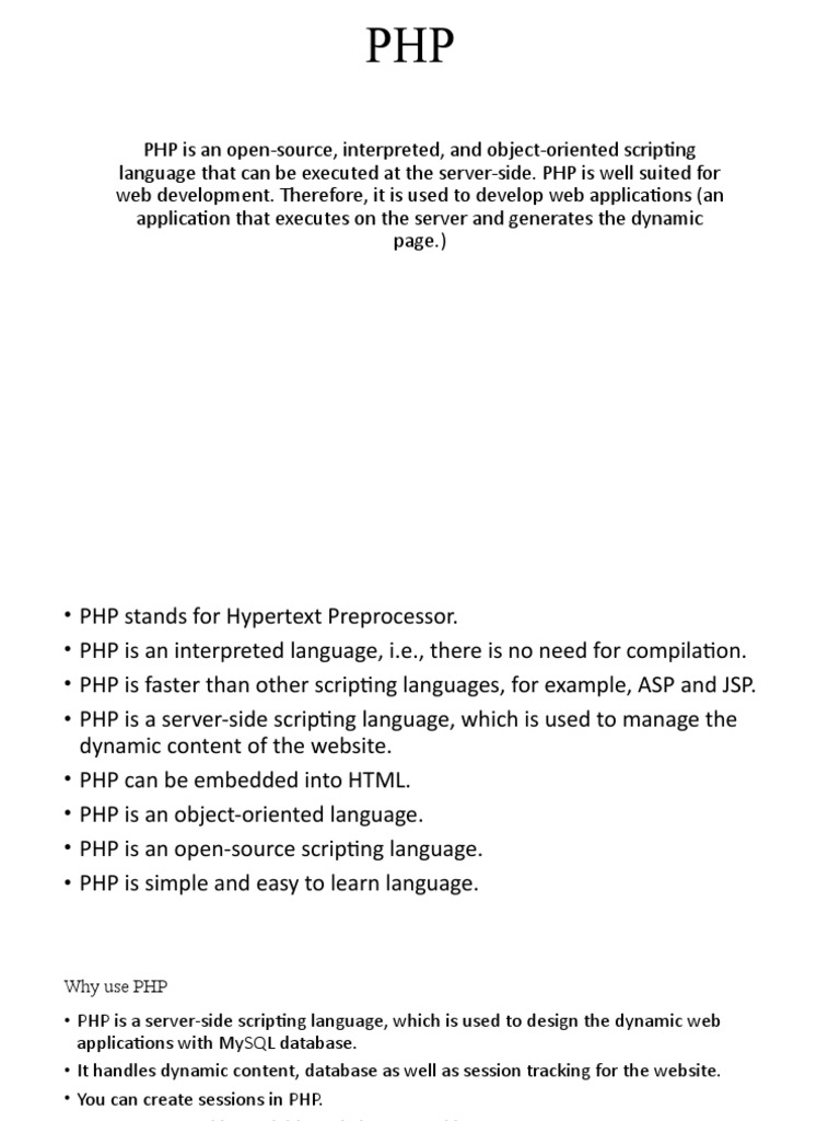 Php Presentation Pdf Php Variable Computer Science 1716