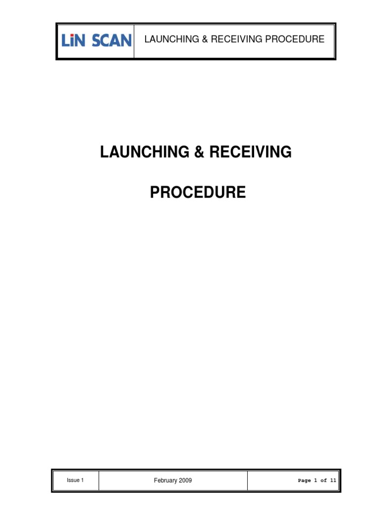 Projects Launching & Receiving Procedure | PDF | Valve | Equipment