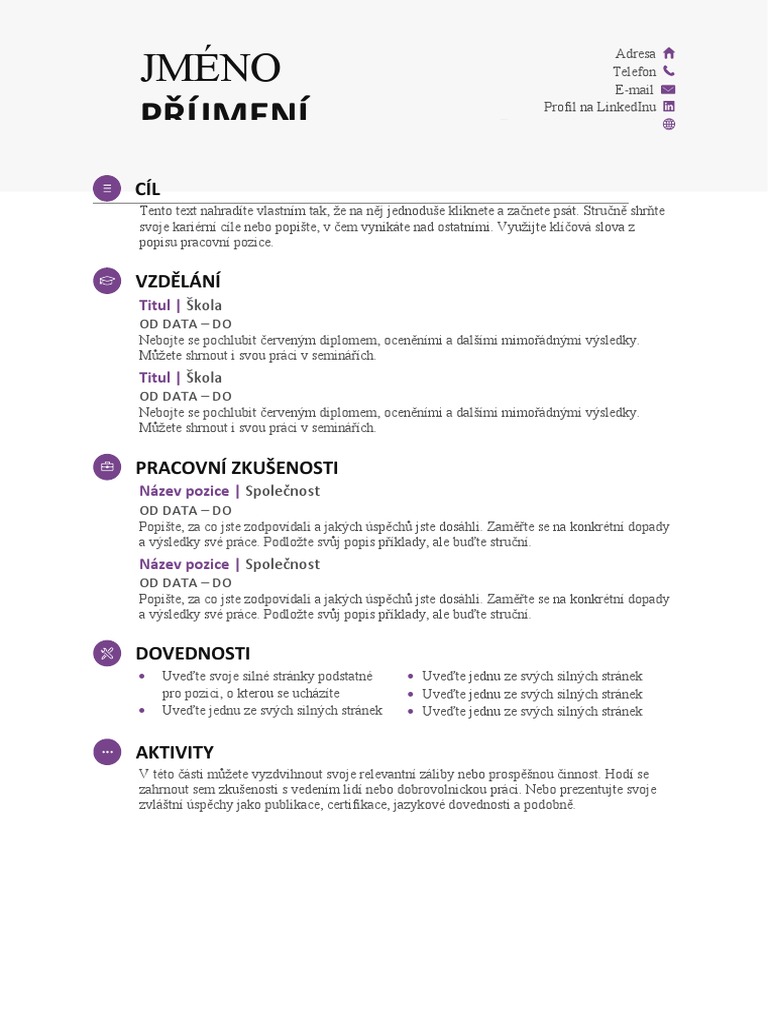 zivotopis (резюме) | PDF