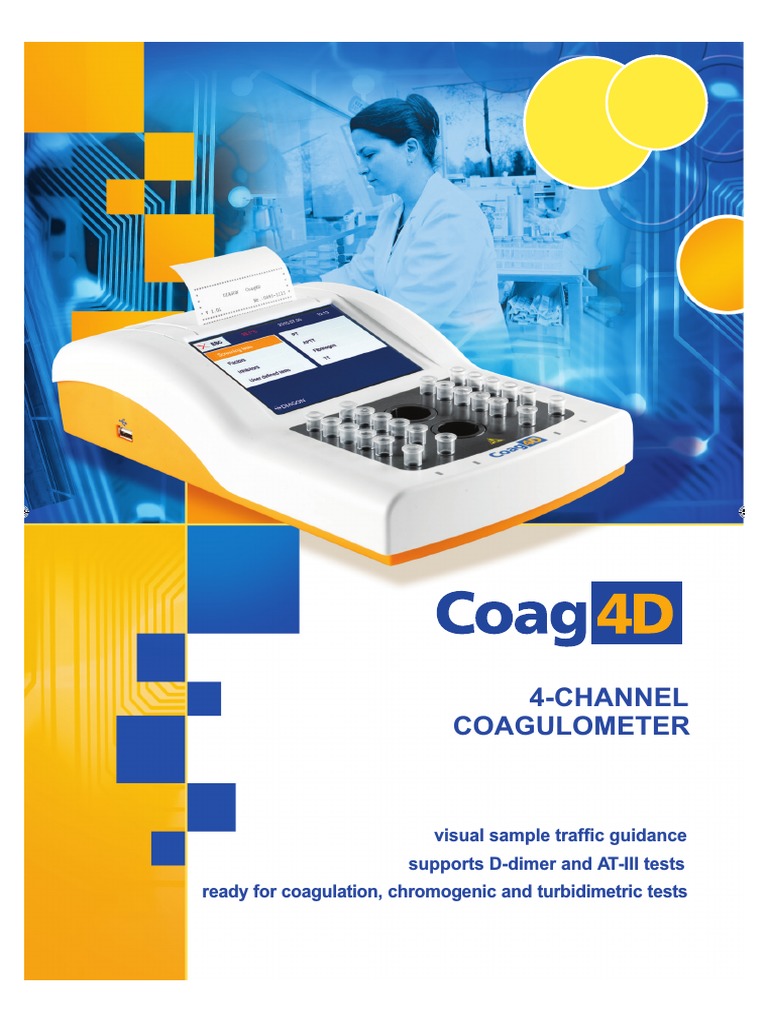 Coag 4d 4 Channel Coagulometer Semi Automated Coagulation Instrument | PDF | Usb | Manufactured ...