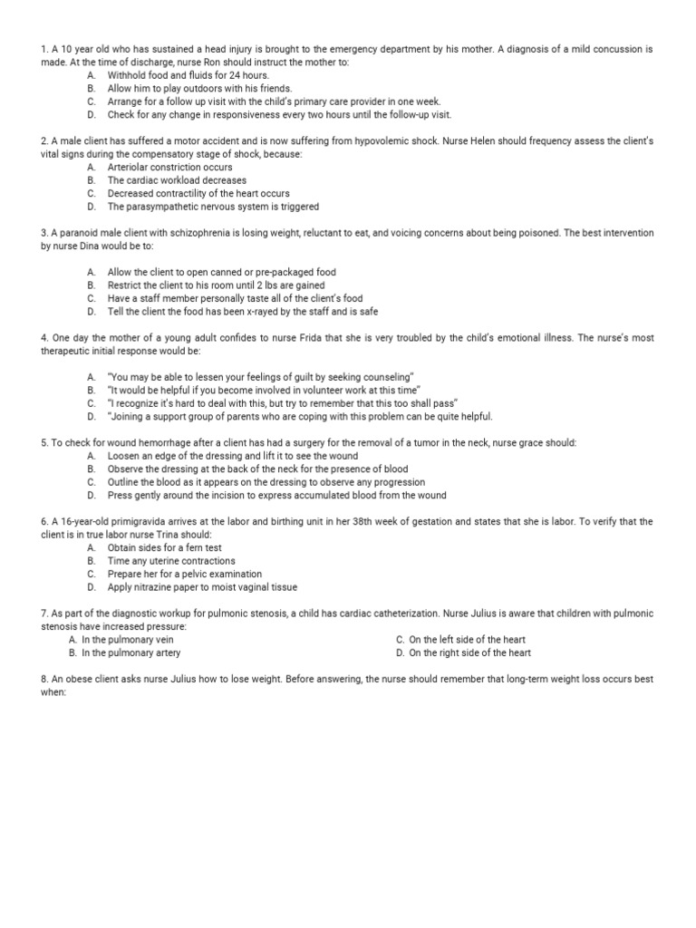 Pnle Exam Part 1 | Download Free PDF | Nursing | Childbirth