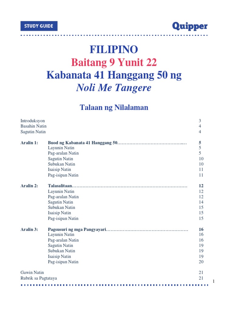 QS FIL9 U22 Study Guide | PDF