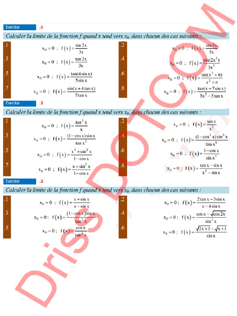 LIMITE 1 BAC Serie 1 DRISS DOTCOM (2) (1) | PDF