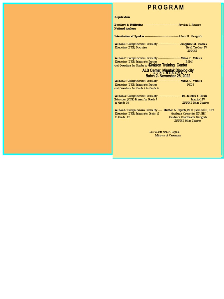 CSE Curriculum Workshop for Teachers | PDF | Behavior Modification ...