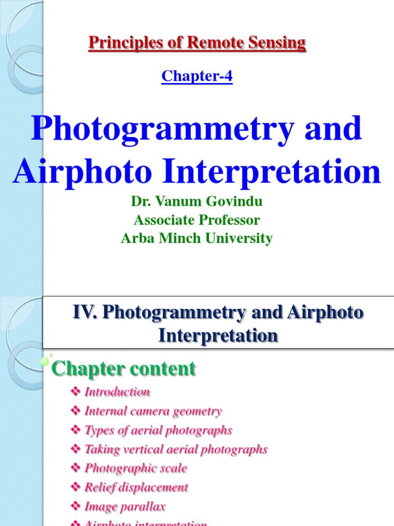 Chapter 4-Photogrammetry and Airphoto Interpretation | PDF | Camera ... Chapter 4-Photogrammetry and Airphoto Interpretation | PDF | Camera ...