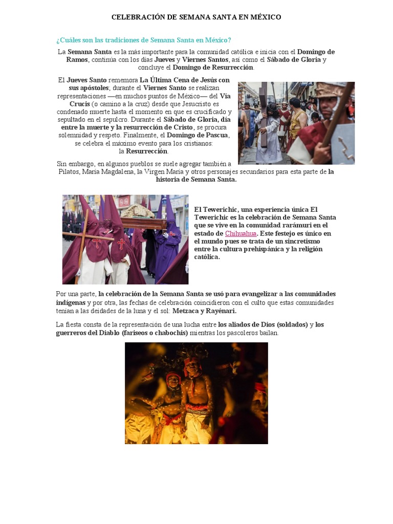 Celebracion de Semana Santa en Mexico | PDF | Religión y espiritualidad