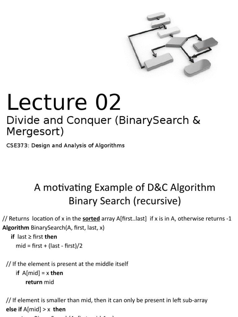 Divide and Conquer Algorithms (Part 2) | PDF | Recurrence Relation | Mathematical Logic