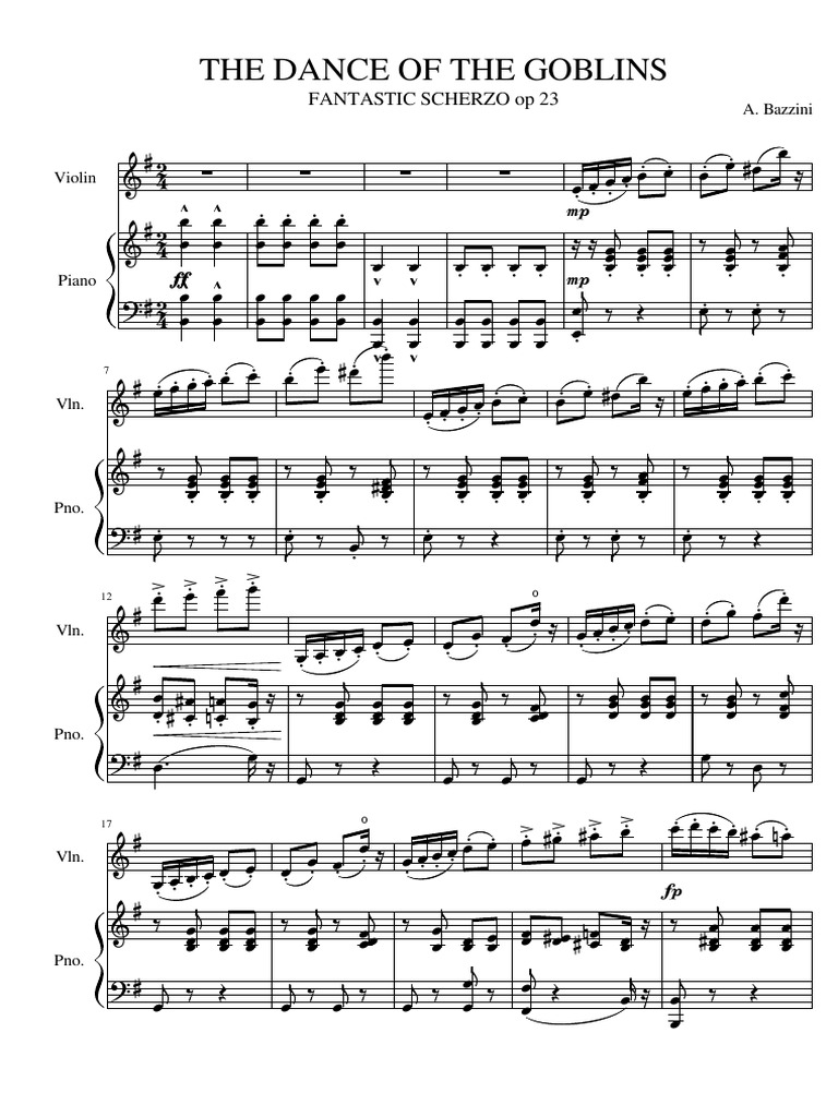 The Dance of The Goblins: Fantastic Scherzo Op 23 | PDF