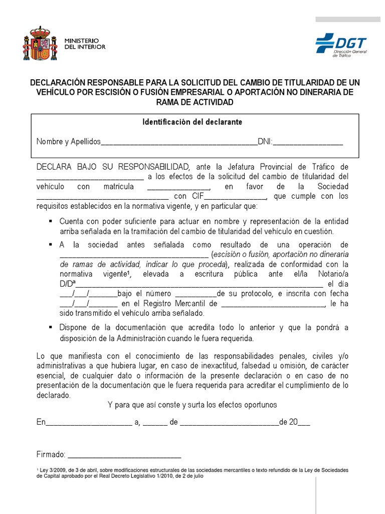 Documentos para Cambio Propietario | PDF