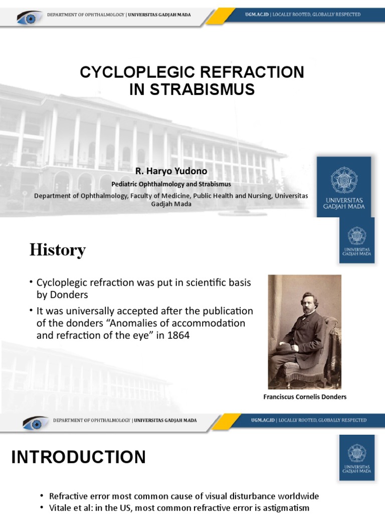 Cycloplegic Refraction in Strabismus: R. Haryo Yudono | PDF | Human Eye ...