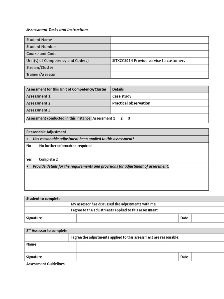 RC - SITXCCS014 Assessment 2 - Observations | PDF | Communication ...