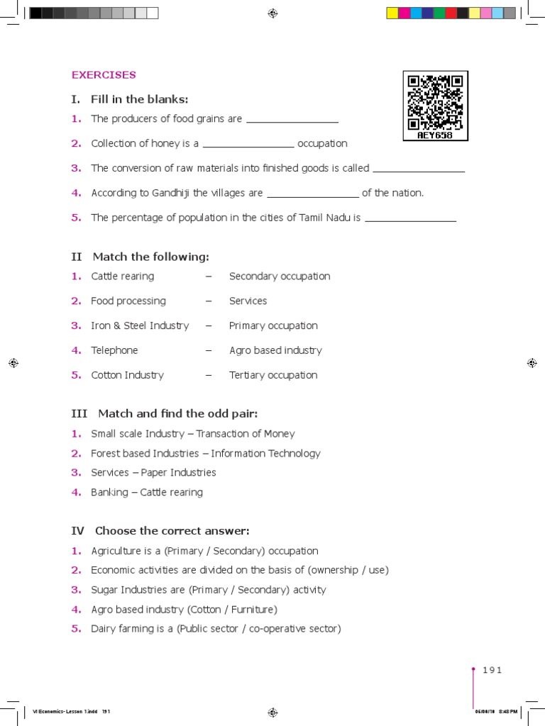 7th Grade Economics Exercises | PDF | Taxes | Money