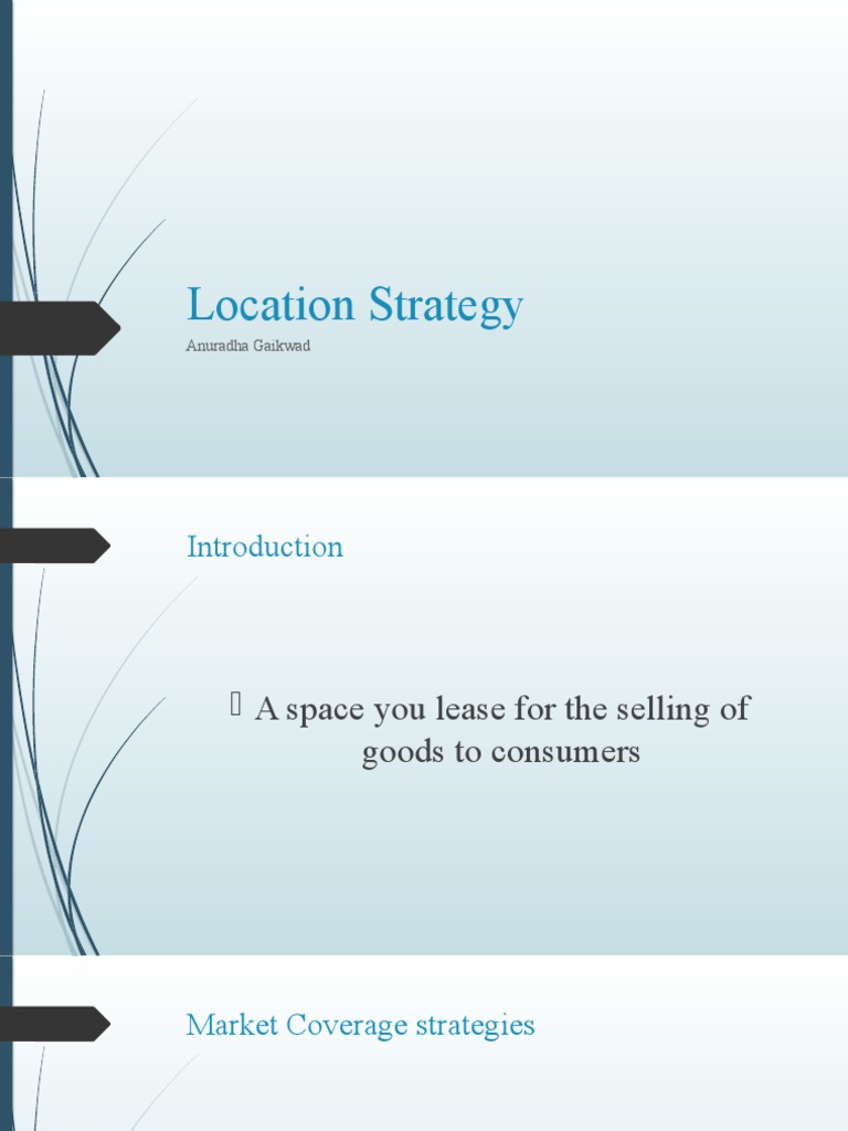 Location Strategy | PDF | Retail | Brand