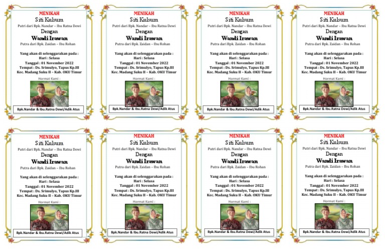 Undangan Pernikahan Siti & Wandi | PDF