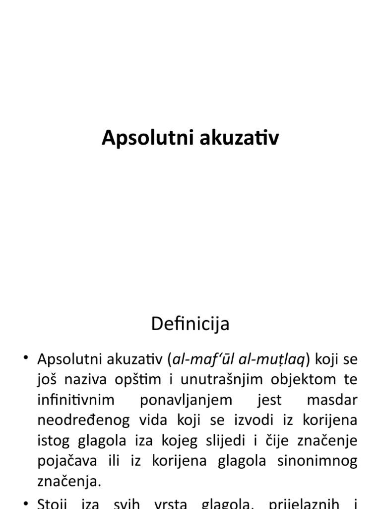 Apsolutni Akuzativ | PDF