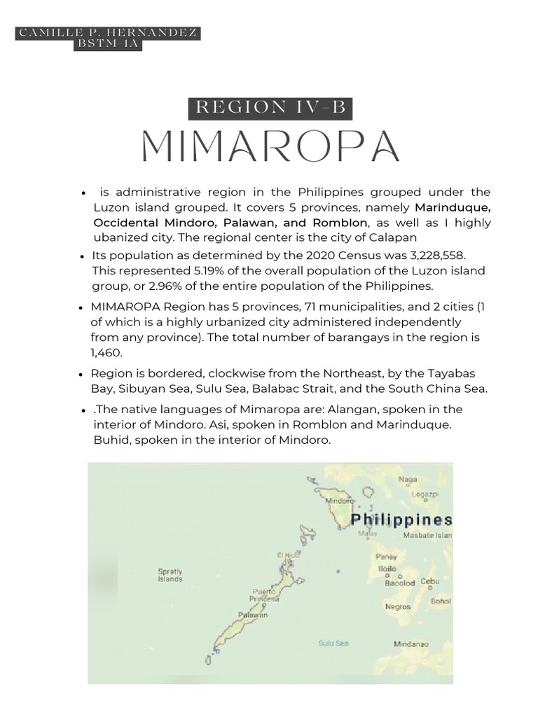 Mimaropa Outline | PDF | Philippines