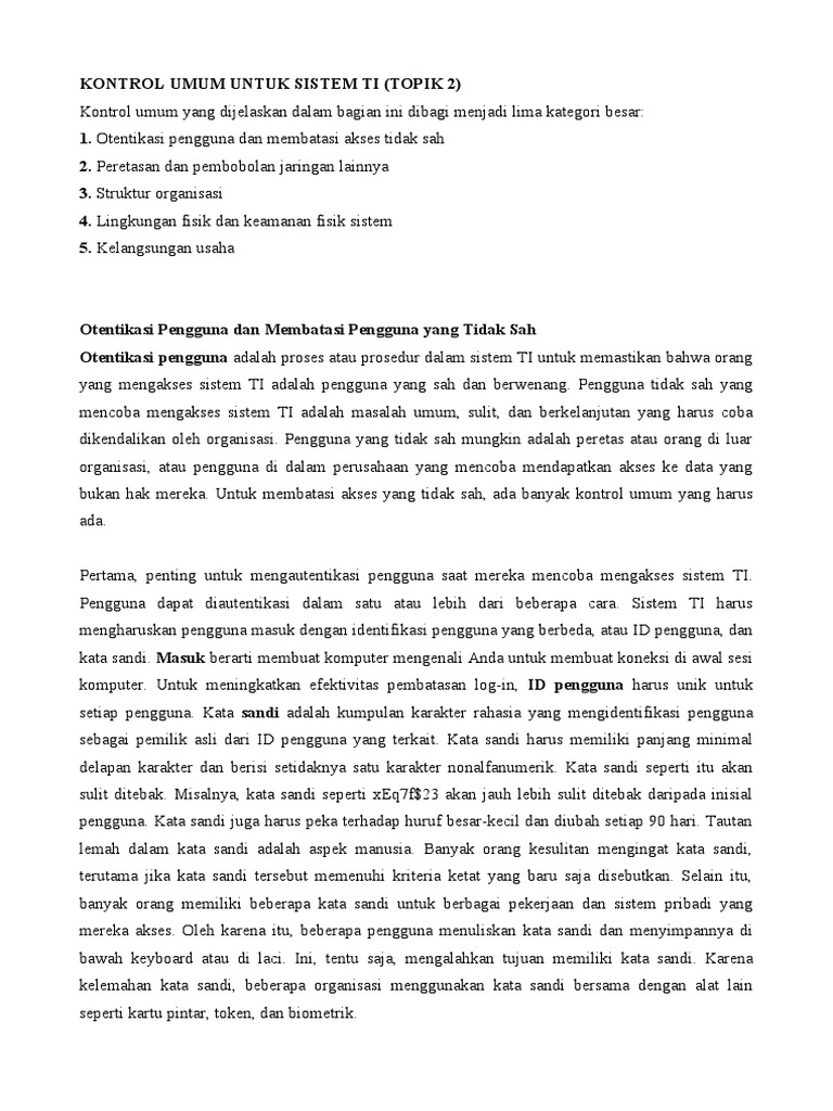 Materi Sia RMK 5 Indo | PDF