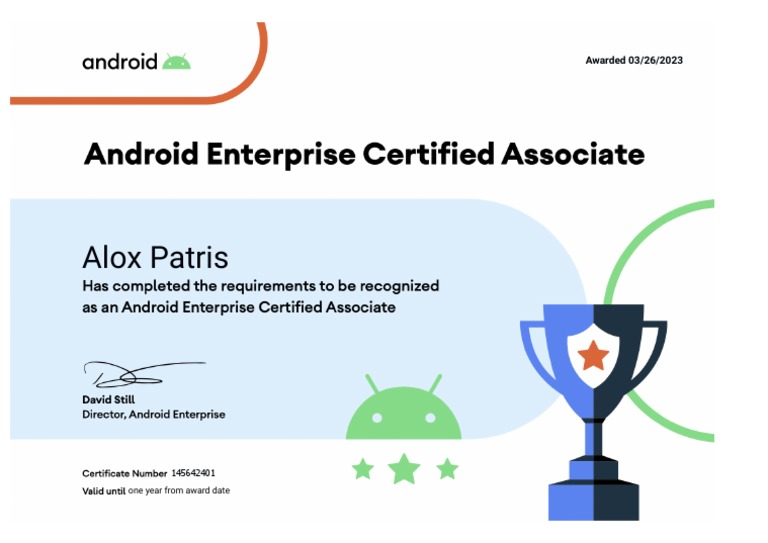 Android Enterprise Associate - Android Enterprise | PDF