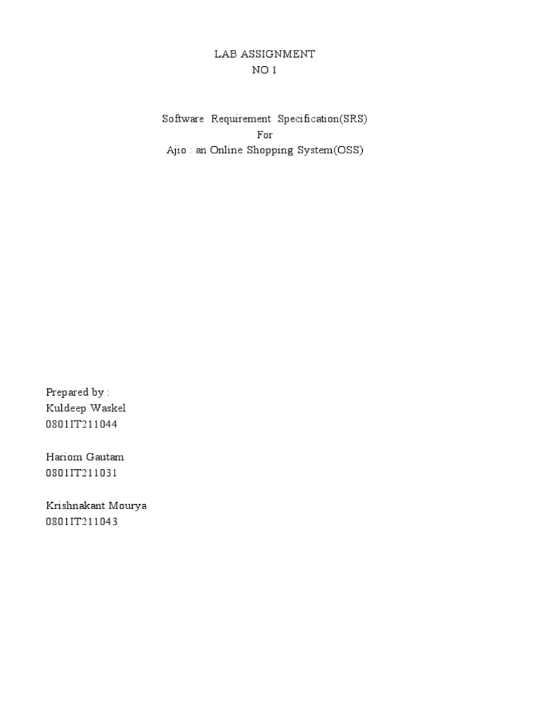 Srs Final.b2 | PDF | Online Shopping | Operating System