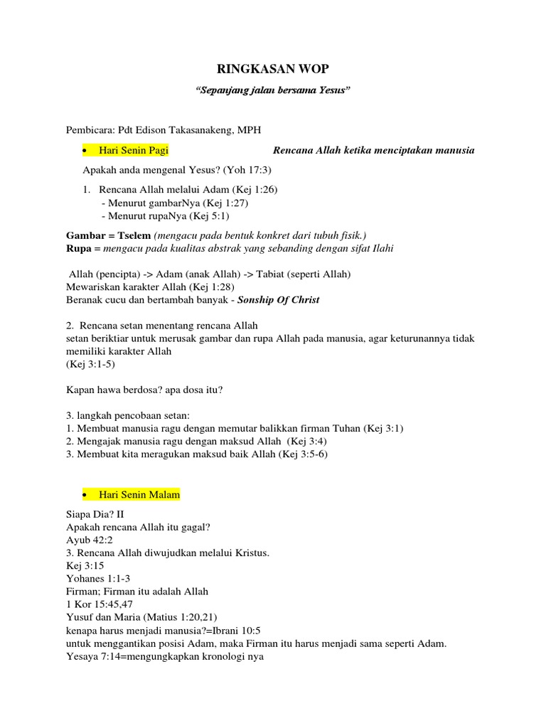 RINGKASAN - WOP - Riana Keni | PDF