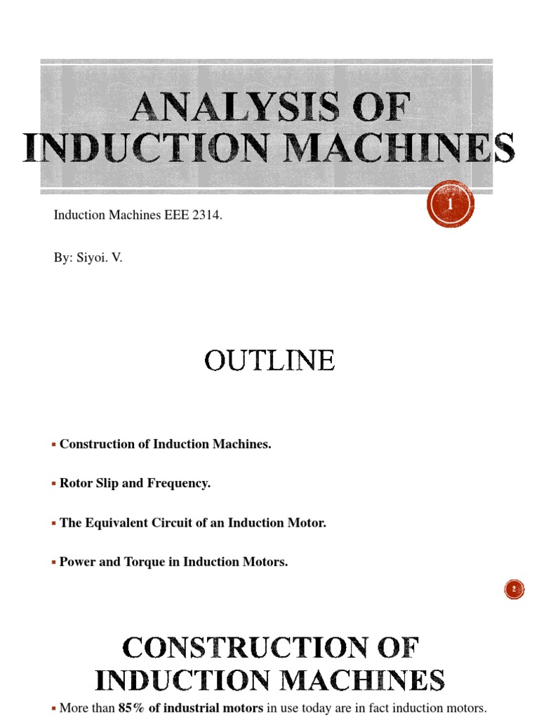 Analysis of Induction Machines | PDF | Electric Motor | Transformer