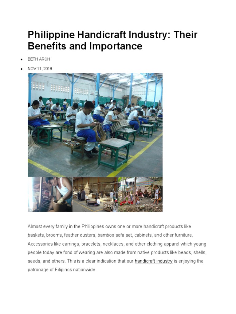 Importance of Philippine Handicrafts | PDF | Bamboo | Leather