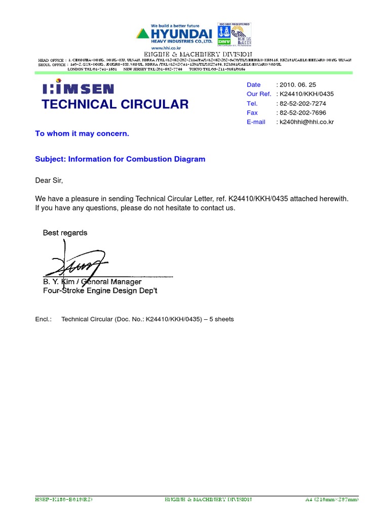 HiMSEN Technical Circular_Information for Combusion Diagram( | PDF ...