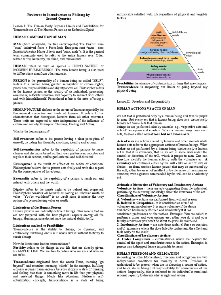 Reviewer in Introduction To Philosophy | PDF | Cognitive Science | Psychology
