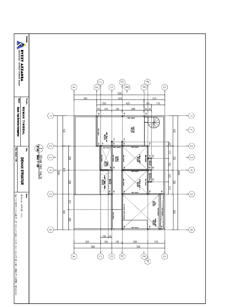 DENAH BALOK LANTAI 2 | PDF